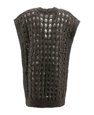 Herno Sleeveless Knitted Cardigan - Black