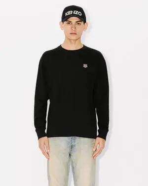 Kenzo Lucky Tiger Embroidered Long Sleeved T-shirt