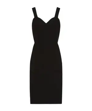 Max Mara Sweetheart Neckline Dress With Wide Shoulder Straps
