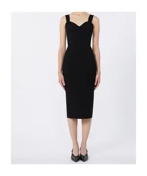 Max Mara Sweetheart Neckline Dress With Wide Shoulder Straps