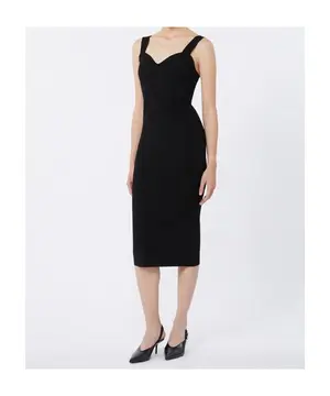 Max Mara Sweetheart Neckline Dress With Wide Shoulder Straps