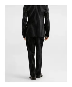 Dolce & Gabbana Tailored Striped Trousers - Black