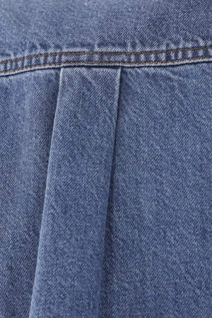 TOTEME Band Collar Buttoned Denim Shirt