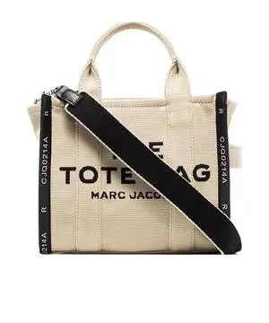 Marc Jacobs Logo Embroidered Tote Bag - Nude