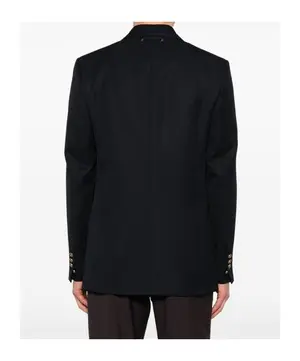 GOLDEN GOOSE Double Breasted Striped Blazer - Black