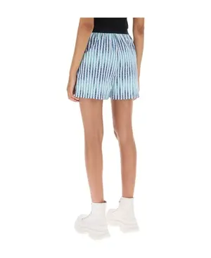 Amiri Logo Tape Striped Loose Fit Shorts