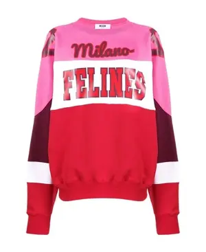 MSGM Color-blocked Crew Neck Pullover