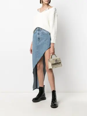 Alexander Wang Off-shoulder Cable Knit Jumper