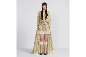 Dior Mid-length Skirt With Ruffle And Lace Detail