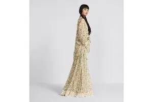Dior Mid-length Skirt With Ruffle And Lace Detail