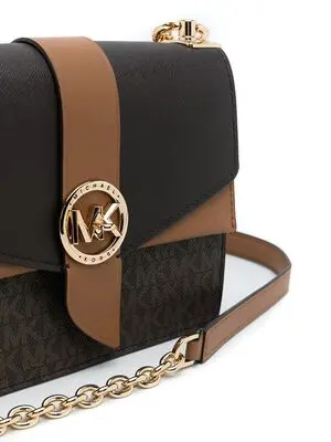 Michael Kors Greenwich Logo Plaque Shoulder Bag
