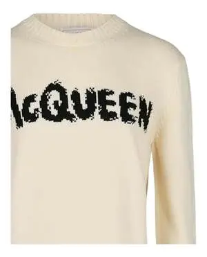 Alexander McQueen Graffiti Logo Intarsia Jumper