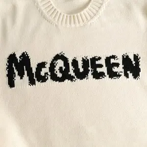Alexander McQueen Graffiti Logo Intarsia Jumper