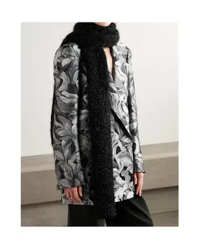 Dries Van Noten Metallized Knit Scarf