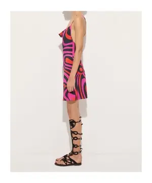 Emilio Pucci Printed Jersey Satin Dress - Black