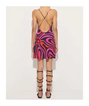 Emilio Pucci Printed Jersey Satin Dress - Black