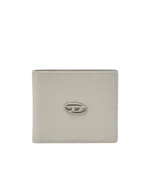 DIESEL® Logo-plaque Leather Wallet - Light Gray