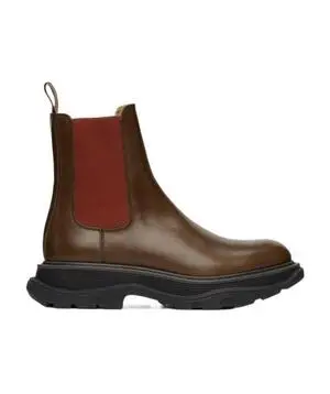 Alexander McQueen Round Toe Chelsea Boots - Brown