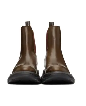 Alexander McQueen Round Toe Chelsea Boots - Brown