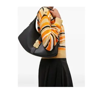 GANNI Logo Detailed Kat Small Tote Bag - Black