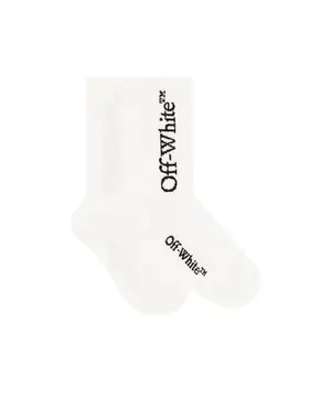 Off-White Logo Intarsia Socks - White