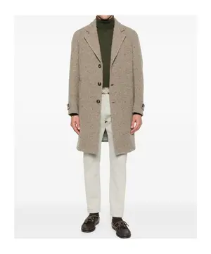 Eleventy Single-breasted Coat With Notched Lapel