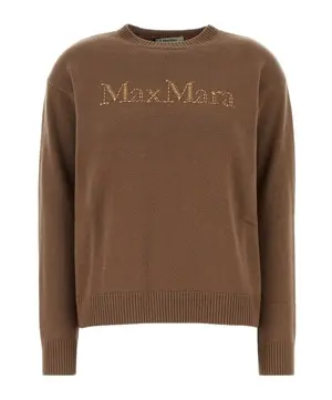 Max Mara Logo Embellished Crewneck Jumper