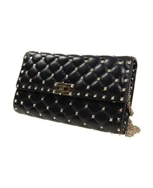 Valentino Garavani Rockstud Spike Crossbody Clutch - Black
