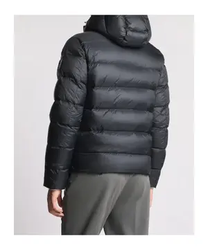 FAY Quilted Down Jacket With Hood - Black