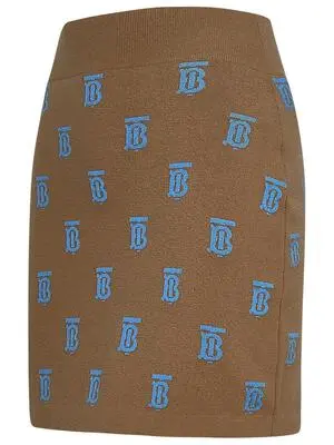 Burberry Monogram Print Jacquard Miniskirt