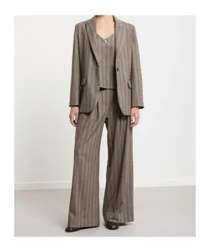 OTTOD'AME Pinstripe Wide-leg Pants