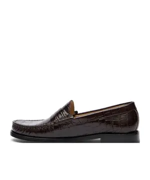 STUART WEITZMAN Lottie Loafer, Croc Effect - Black