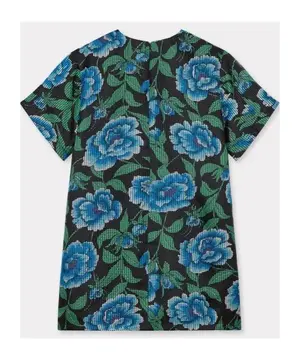 Kenzo Peonies" Floral Pattern Short Sleeve T-shirt Dress