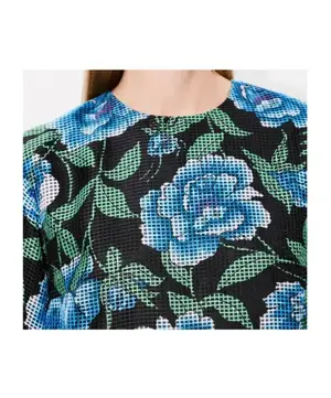 Kenzo Peonies" Floral Pattern Short Sleeve T-shirt Dress