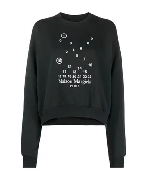 MAISON MARGIELA Digital Logo Print Crewneck Sweater