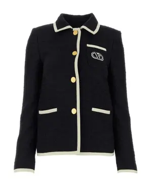 Valentino Garavani Logo Detailed Buttoned Jacket