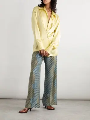 Dries Van Noten Wrap-around Shirt With Button Closure