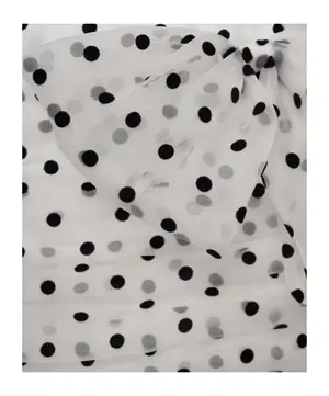 Alessandra Rich Polka Dot Organza Mini Dress
