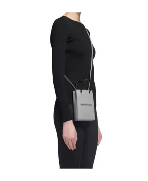 Balenciaga Borsetta Shopping Mini In Grigio
