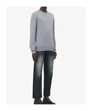 Alexander McQueen Merino Wool Inverted Skull Jumper - Grey
