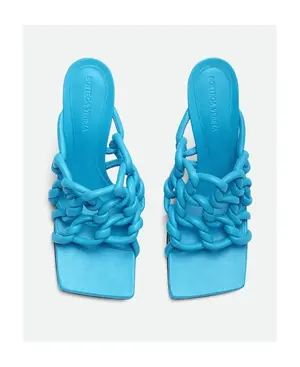 Bottega Veneta Stretch Slip-on Mules With Square Toe - Blue
