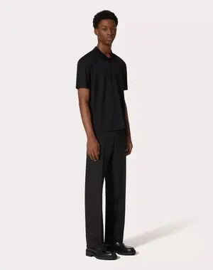 Valentino Garavani Button Detailed Straight Hem Polo Shirt