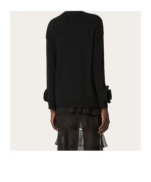 Valentino Garavani Rose Embellished Crewneck Jumper