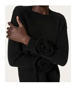 Valentino Garavani Rose Embellished Crewneck Jumper
