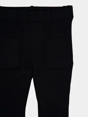 COURREGES Courrèges Mid-rise Flared Trousers - Black