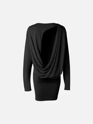 Jacquemus La Robe Mistral Draped Mini Dress - Black