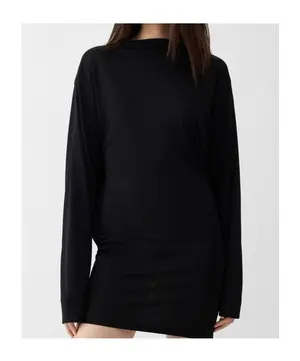 Jacquemus La Robe Mistral Draped Mini Dress - Black