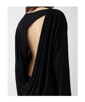 Jacquemus La Robe Mistral Draped Mini Dress - Black