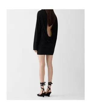 Jacquemus La Robe Mistral Draped Mini Dress - Black