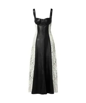 Gabriela Hearst Abami Patchwork Lace Maxi Dress